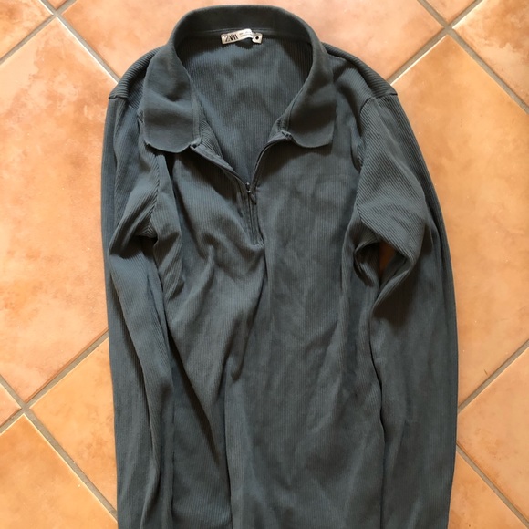 Zara | Tops | Zara Half Zip Shirt | Poshmark